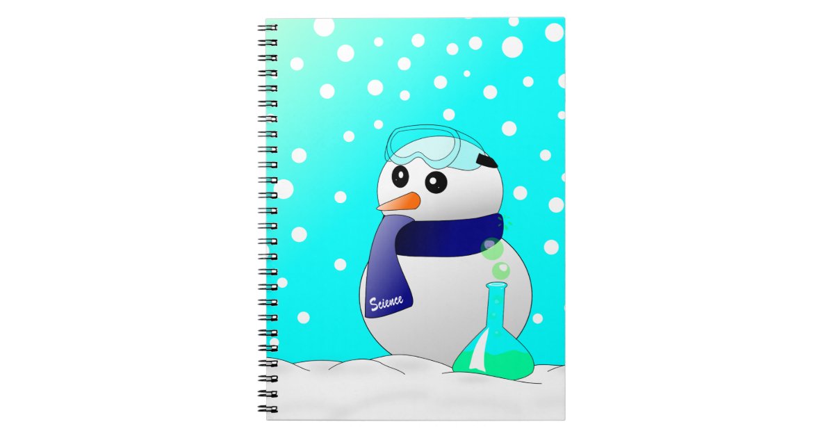 Cute Science Snowman Notebook | Zazzle