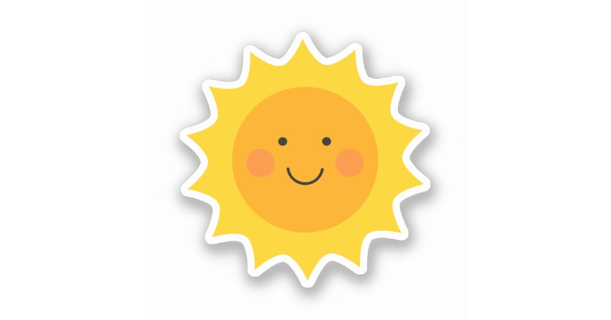 Cute smiling sun Sticker | Zazzle
