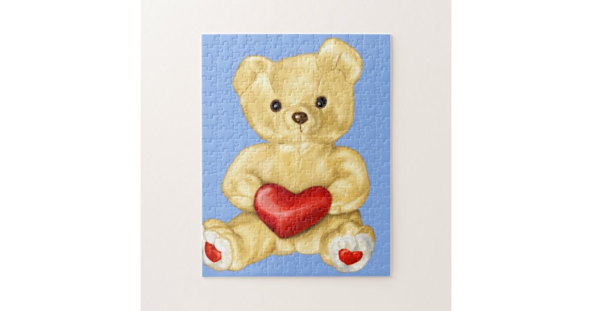 Cute Teddy Bear Hypnotist In blue Jigsaw Puzzle | Zazzle