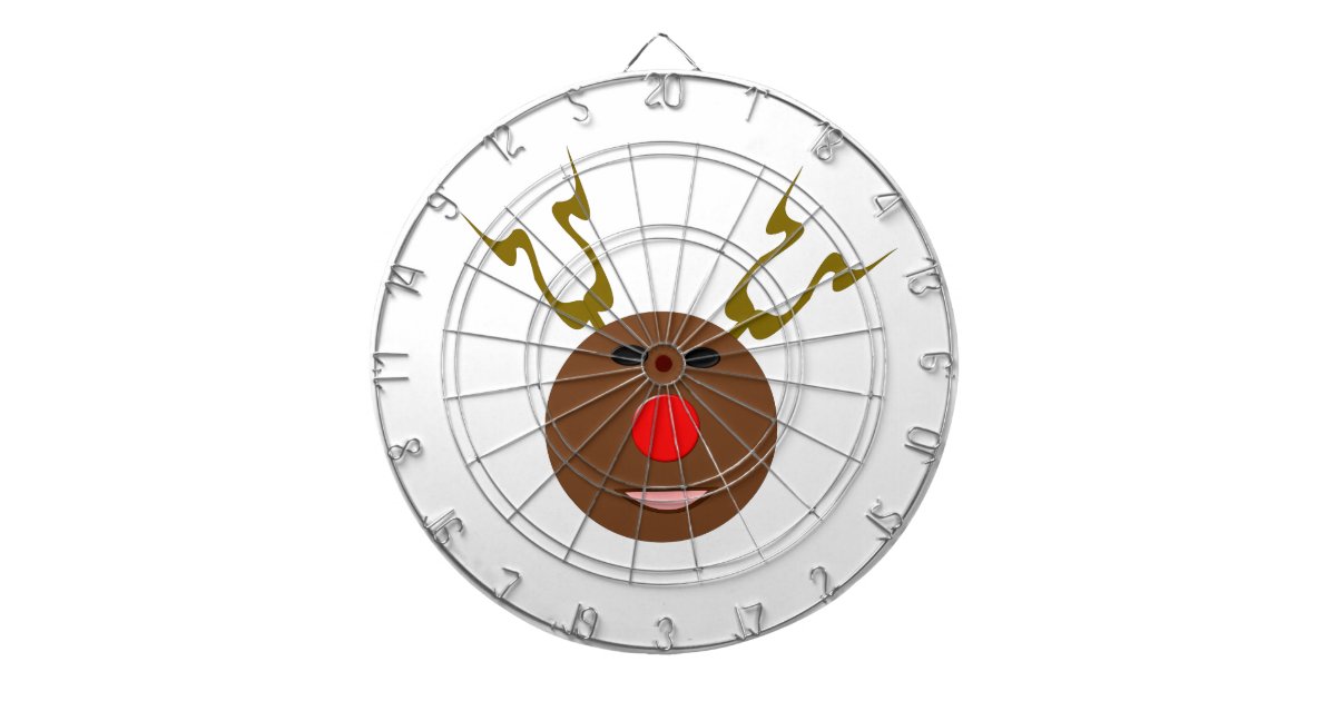 Cyber Christmas Reindeer Dartboard | Zazzle