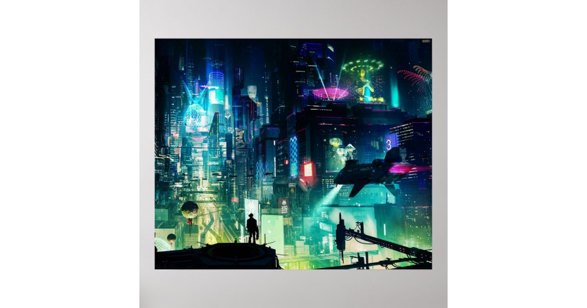 CYBERPUNK CITY POSTER | Zazzle