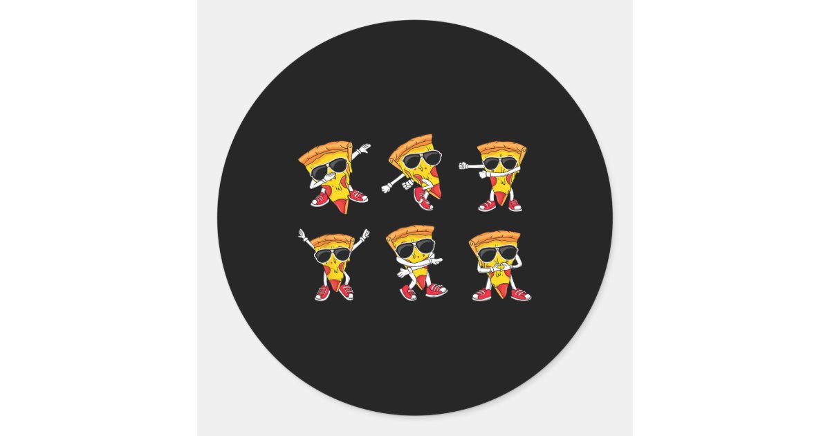 Dabbing Pizza Slice Dance Pizza Dancing Toddler Bo Classic Round ...