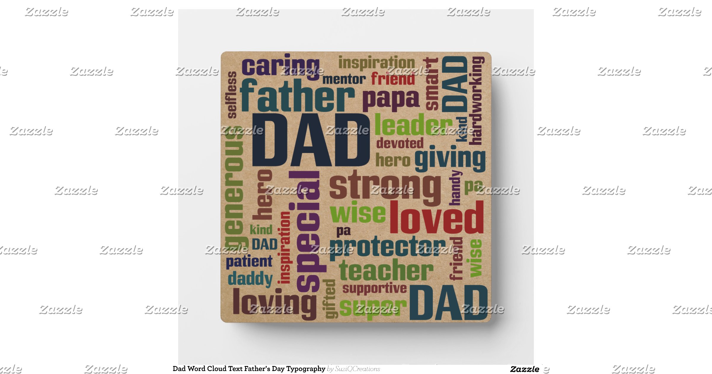 Dad Word Cloud Text Father's Day Typography | Zazzle