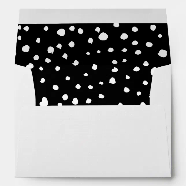 Dalmatian Dots, Dalmatian Spots, Black and White Envelope | Zazzle