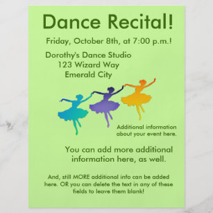 Dance Recital Flyers | Zazzle.com.au