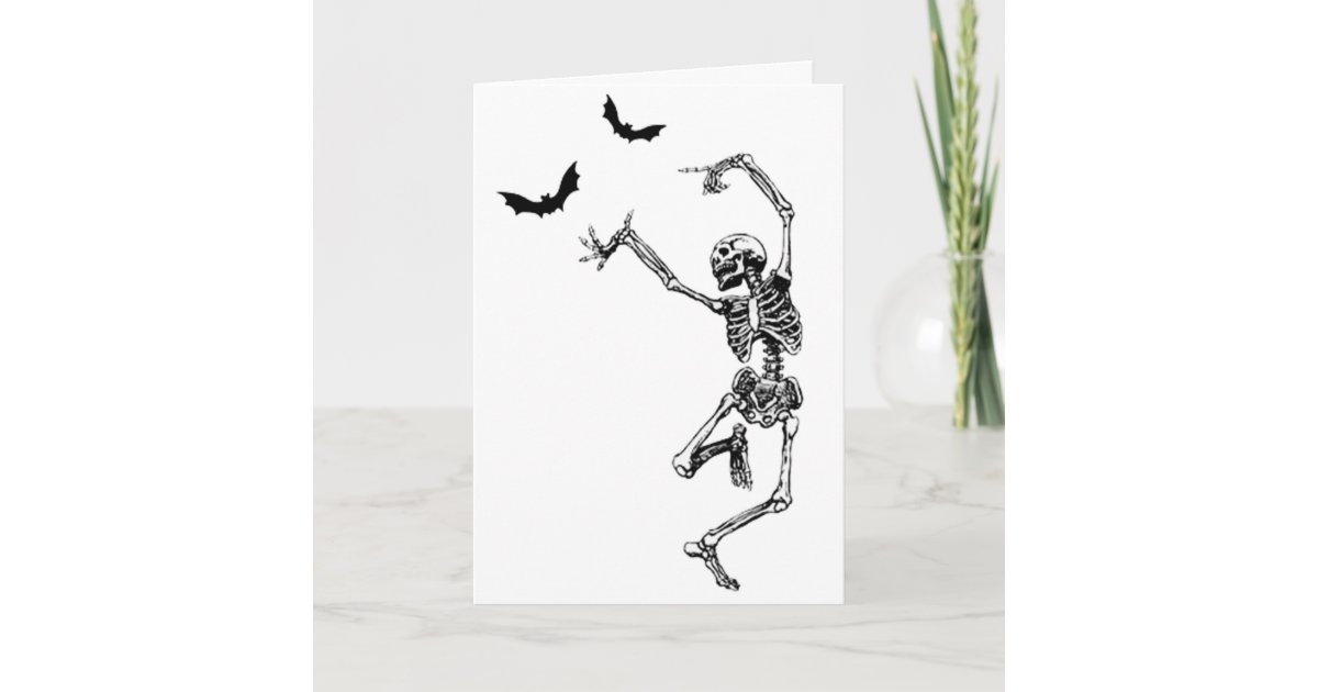 Dancing Skeleton Birthday Card | Zazzle