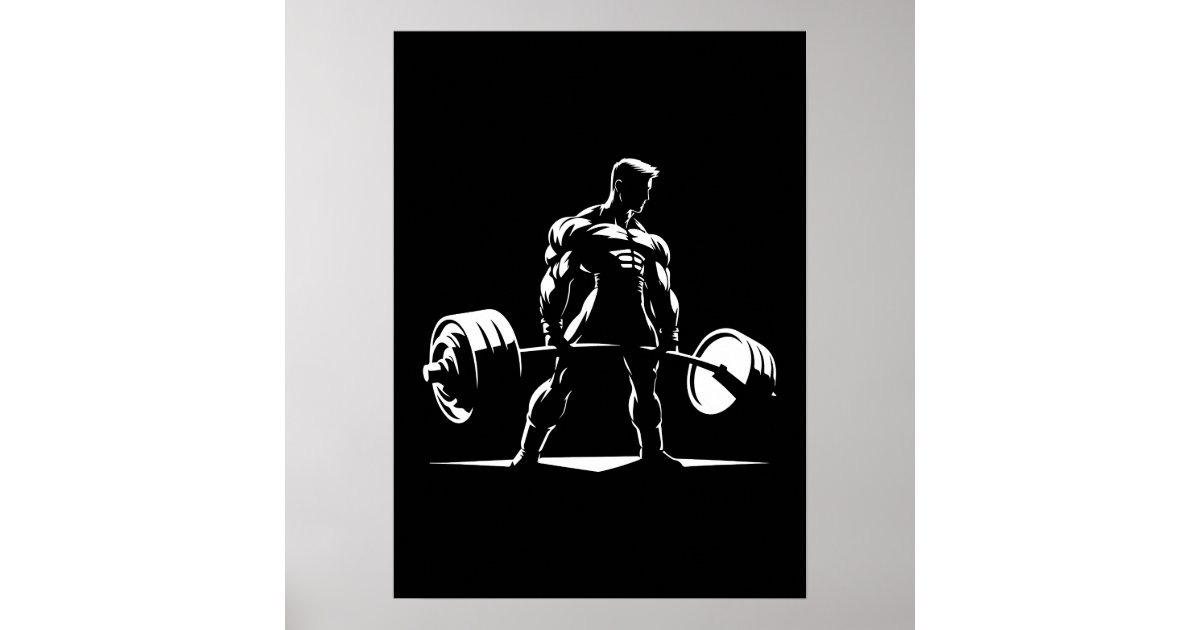 Deadlift - Motivational Gym, Workout Fitness Anime Poster | Zazzle