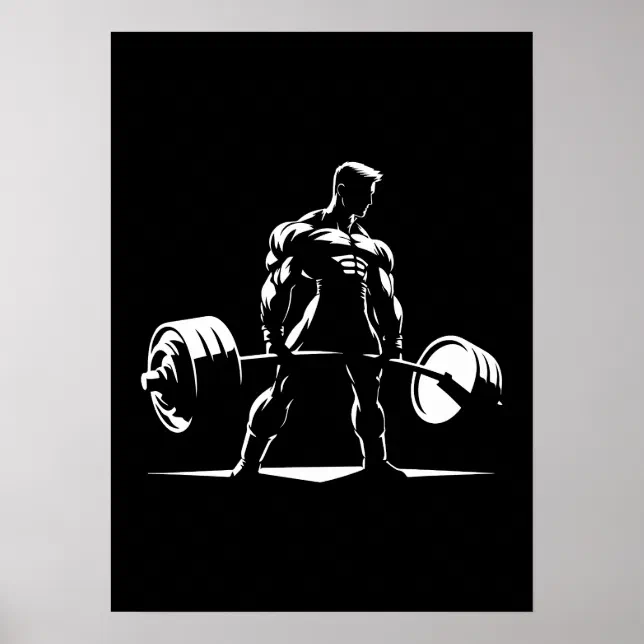 Deadlift - Motivational Gym, Workout Fitness Anime Poster | Zazzle
