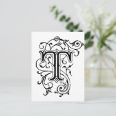 Decorative Letter T Postcard | Zazzle
