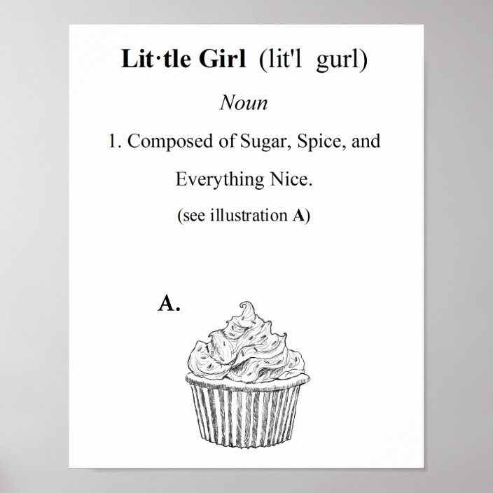 Definition of a Little Girl Poster | Zazzle.com.au