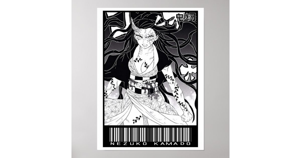 Demon Nezuko Kamado Kimetsu No Yaiba CODE Poster | Zazzle