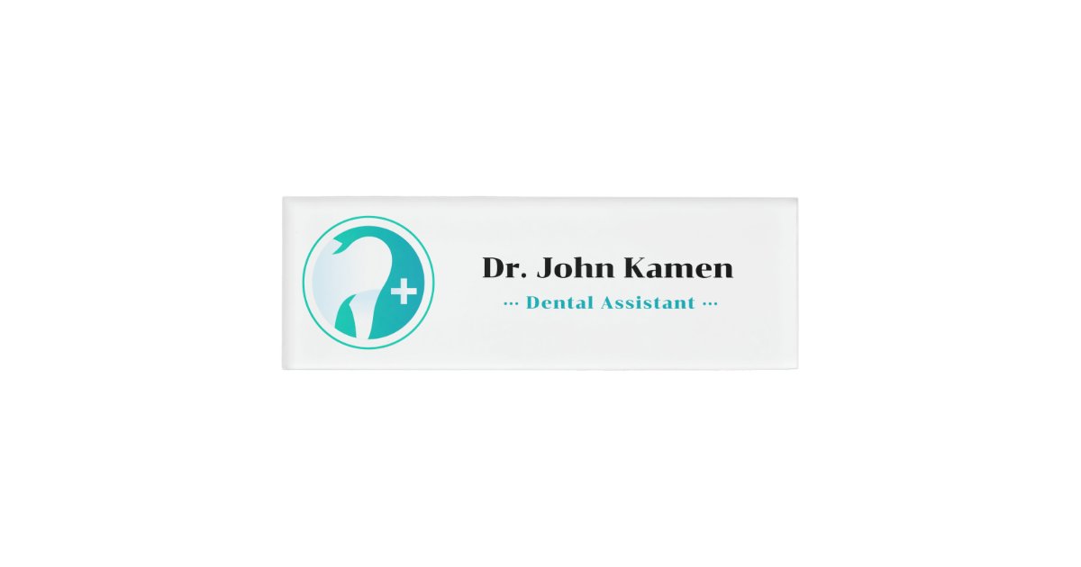 Dentist | Teeth Name Tag | Zazzle