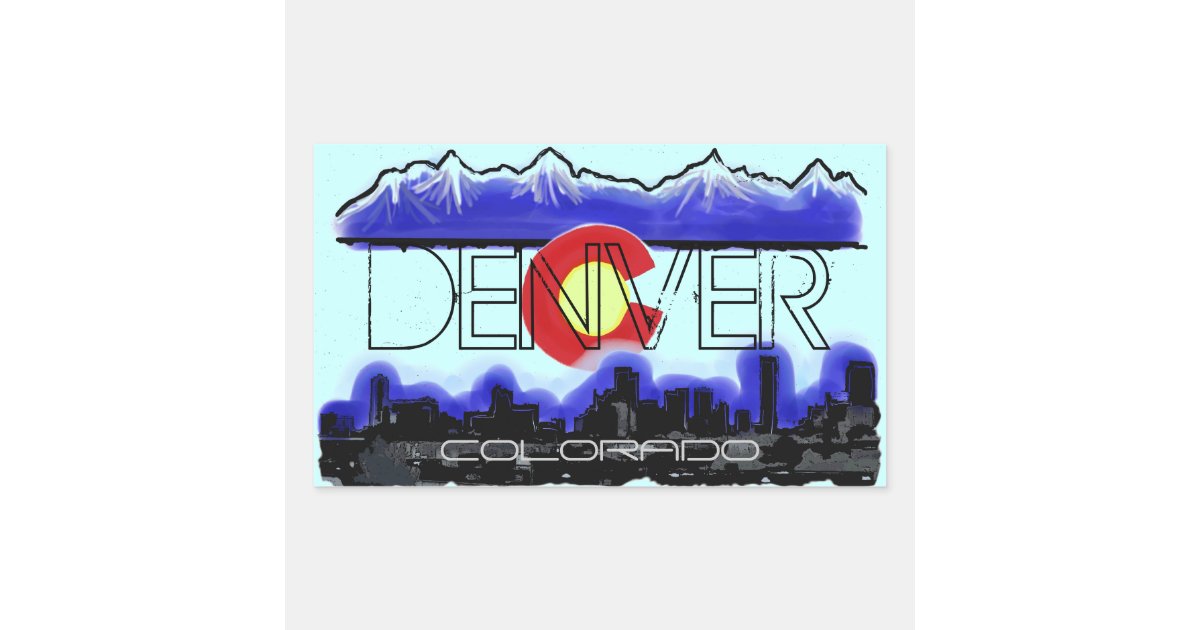 Denver Colorado skyline decorative stickers | Zazzle
