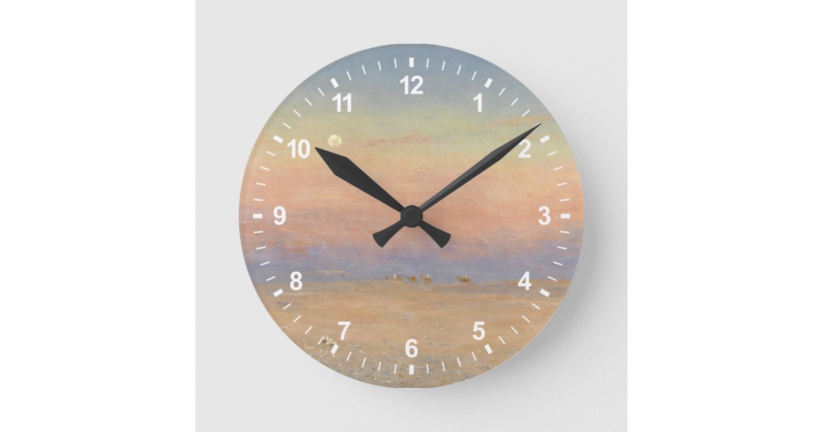Desert Caravan Round Clock | Zazzle