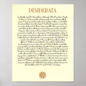 DESIDERATA POSTER | Zazzle