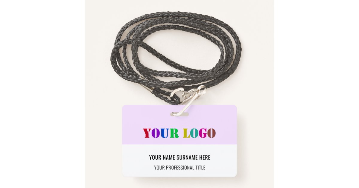 Design Your Own Business Logo Name Badge Template ID Badge | Zazzle