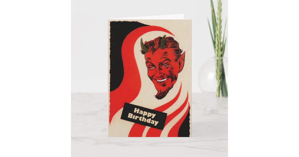 Devil Birthday Card | Zazzle