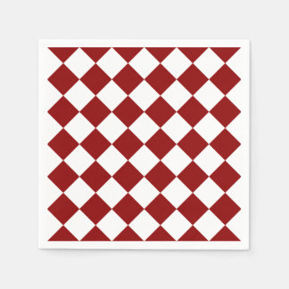 Checkered Red And White Paper Napkins | Zazzle.com.au