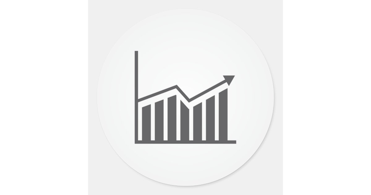 diagram-icon-business-symbol-chart classic round sticker | Zazzle