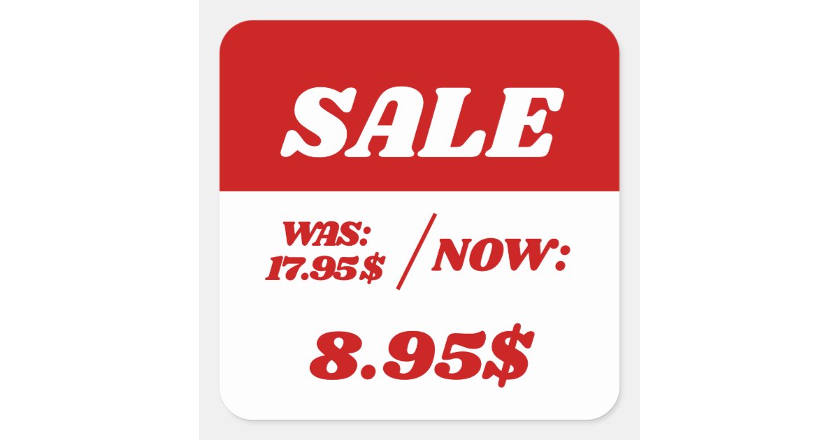 Discount Price Sticker Label | Zazzle