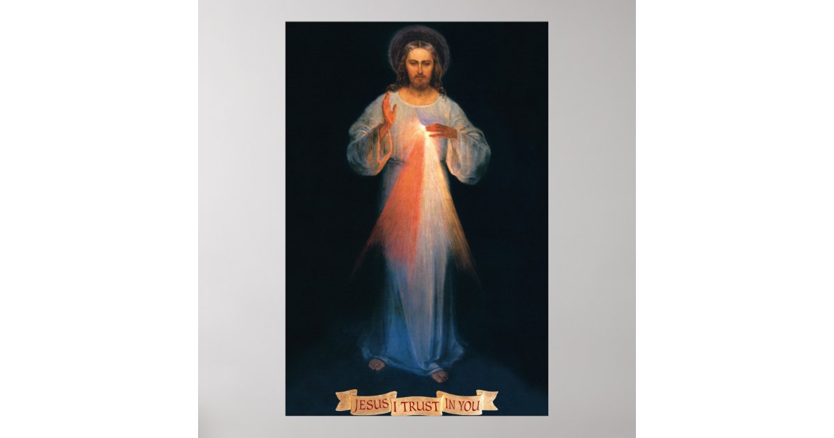 Divine Mercy, St. Faustina, Jesus I Trust in You Poster | Zazzle