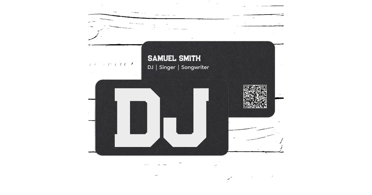 DJ Custom QR Code Business Card | Zazzle