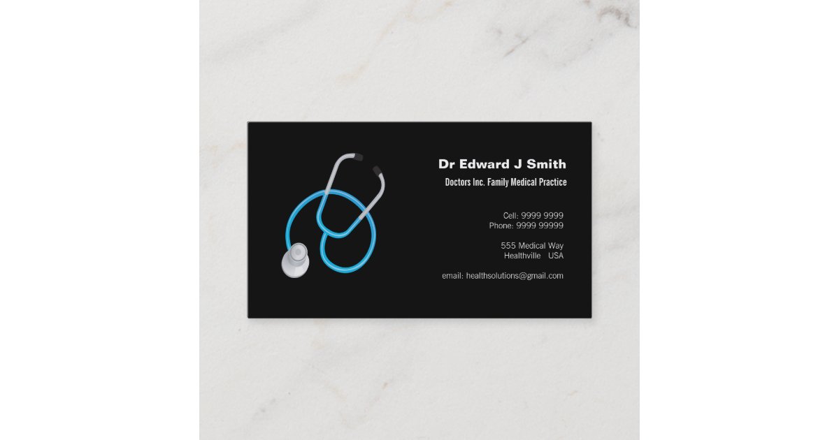 Doctor MD Medical Business Card Design Template | Zazzle
