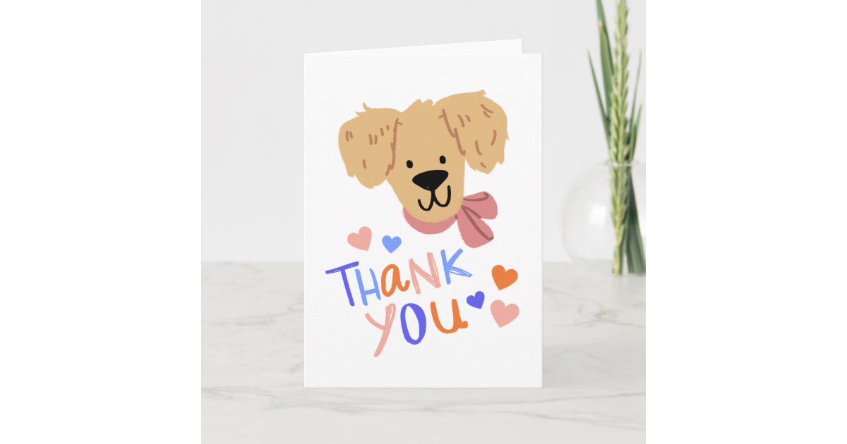 Dog Thank You Card, Teacher Appreciation Card | Zazzle