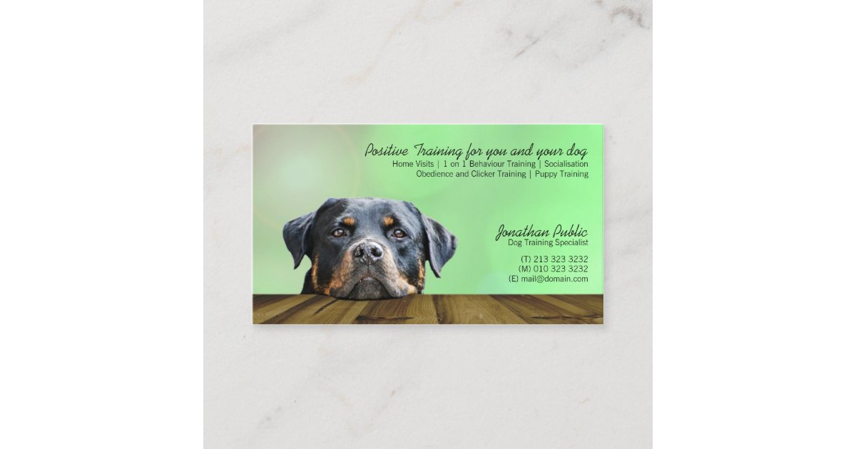 Dog Trainer Business Card | Zazzle
