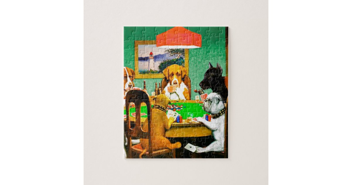 Dogs Playing Poker Jigsaw Puzzle | Zazzle