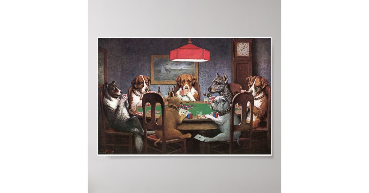 Dogs Playing Poker Poster | Zazzle