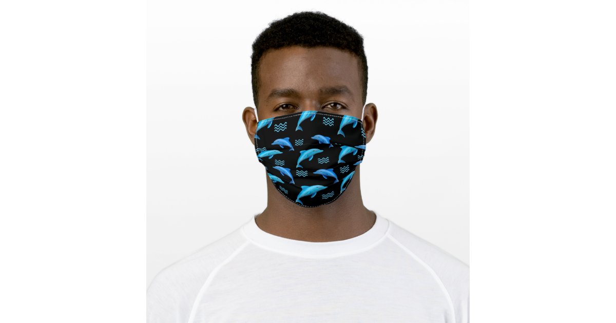 Dolphins, Ocean, Fish, Corona Virus, Protection Cloth Face Mask | Zazzle