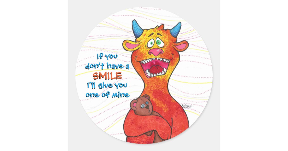 Dot the Monster, sticker | Zazzle