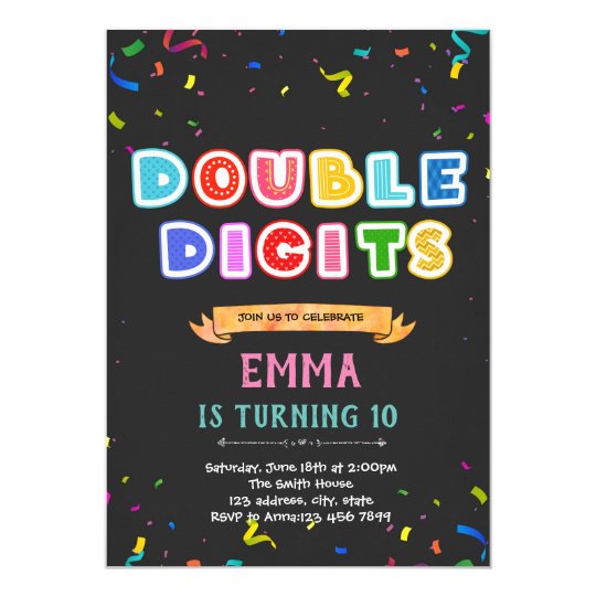 Double digits 10th birthday card | Zazzle.com.au