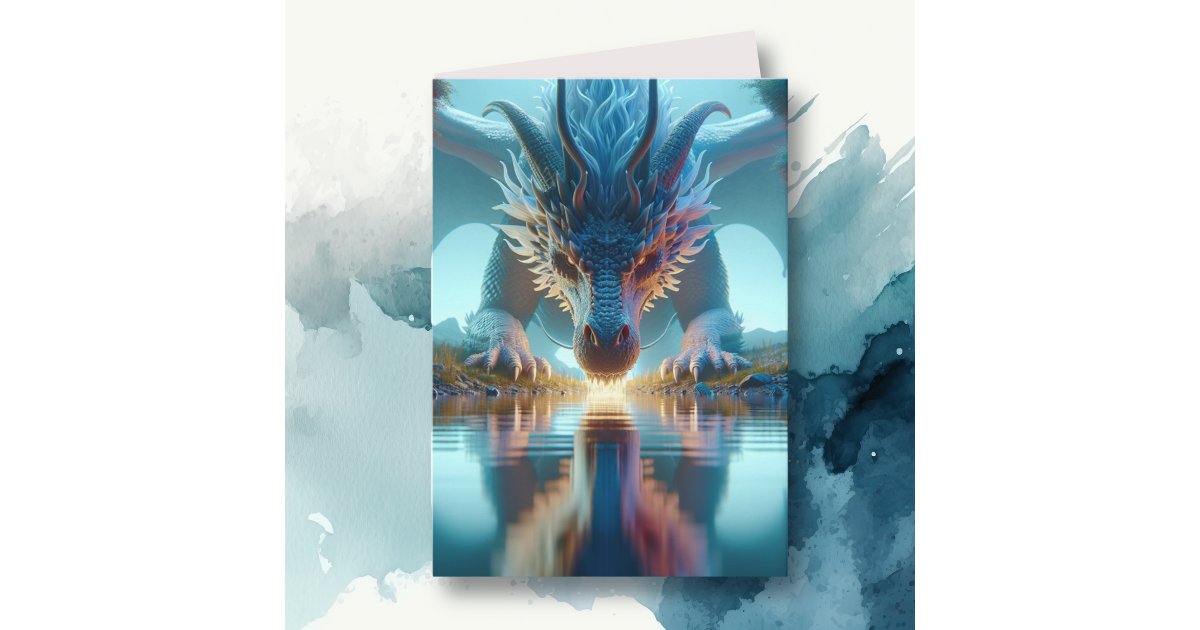 Dragon Reflection Birthday Card | Zazzle