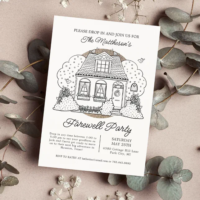 Drop In Stop By Farewell Party Invitation | Zazzle