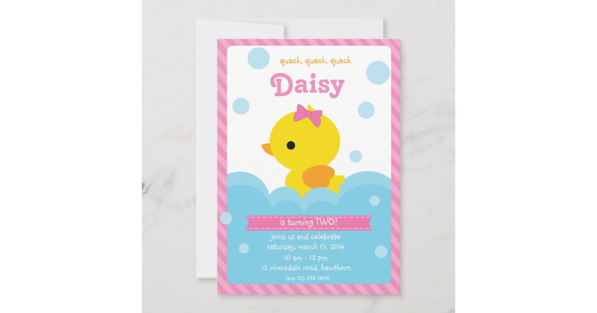 Duck Invitation / Rubber Duck Invitation | Zazzle