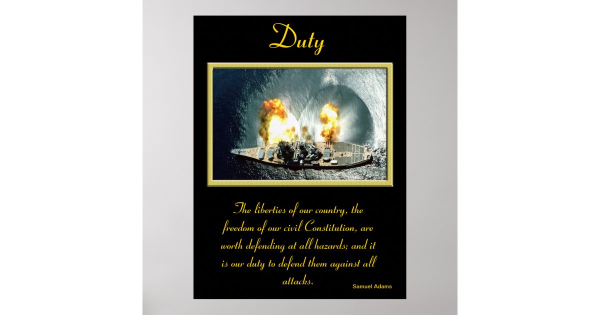 Duty: Battleship Under Fire Poster | Zazzle