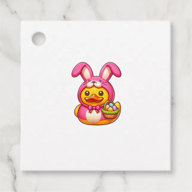 Easter Yellow Rubber Duck Cruise Ship Cruising Duc Favour Tags | Zazzle