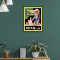 Eat More Milk ~ Vintage Advertising Poster | Zazzle