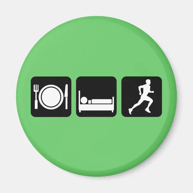 Eat sleep run running magnet | Zazzle