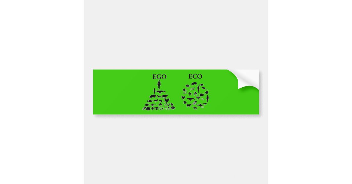 Eco vs Ego Bumper Sticker | Zazzle