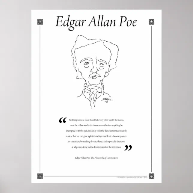 Edgar Allan Poe Writing Quote Poster | Zazzle