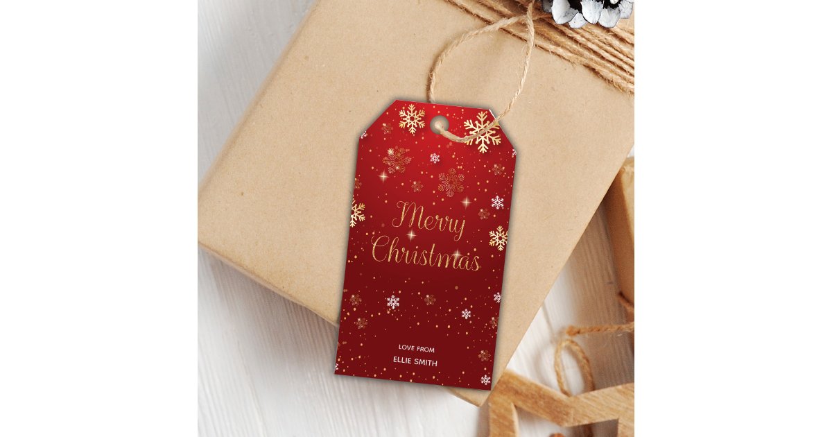 Editable Festive Holiday Favour Labels | Zazzle