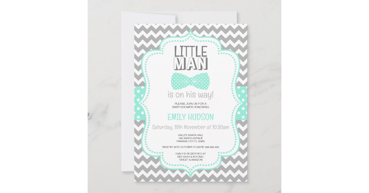 Editable Little Man Invitation | Zazzle