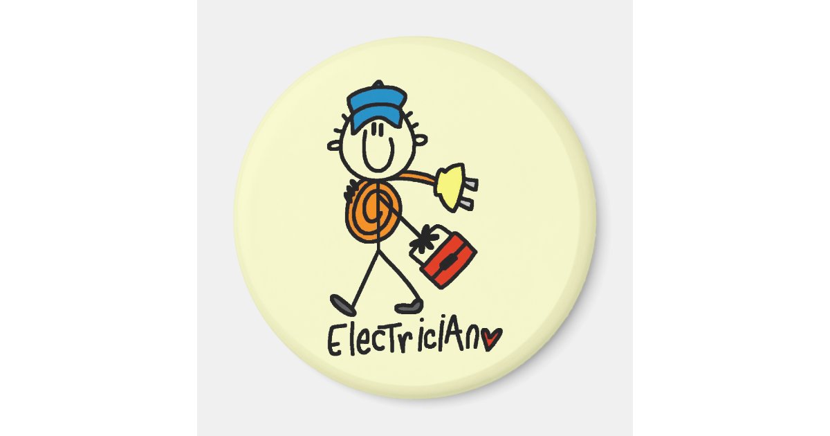 Electrician Stick Figure Magnet | Zazzle