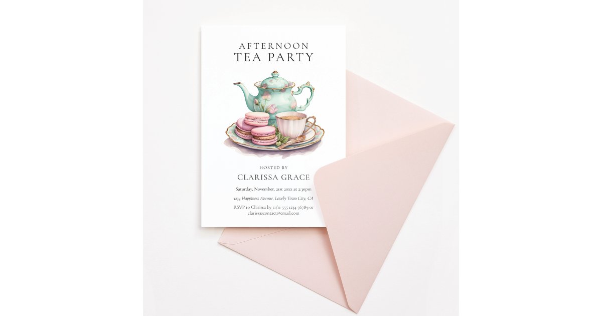 Elegant Afternoon Tea Party Invitation | Zazzle