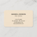 Elegant Black Monogram Initial Script Champagne Business Card | Zazzle