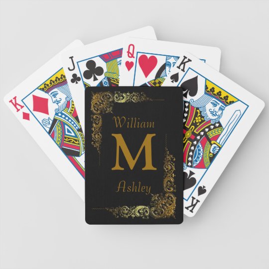 Elegant Customised Monogrammed Playing Cards | Zazzle.com.au