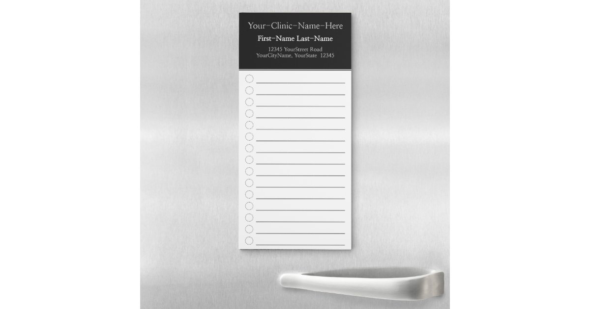 Elegant, Respectable Clinic Promotional Notepad | Zazzle